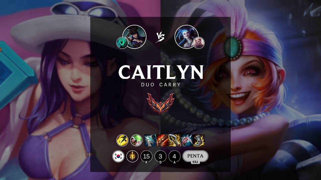 Caitlyn ADC vs Jinx - KR Grandmaster Patch 12.15 - YouTube