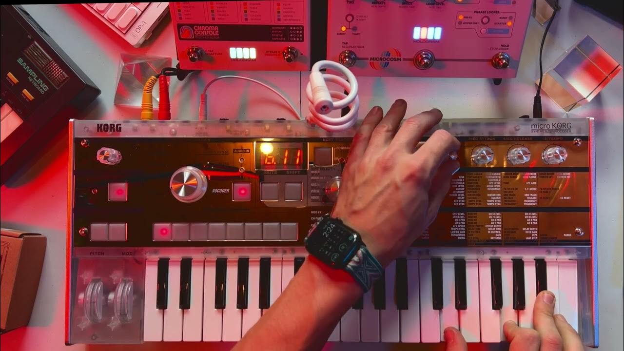 how to make layered sounds on MicroKORG (and adding effects) - YouTube