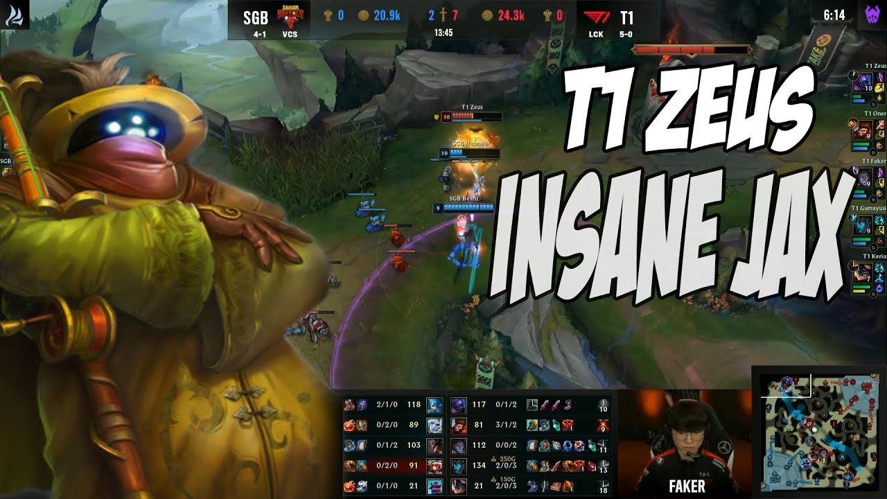 T1 Zeus insane JAX play - Daily LoL Highlights - 2 - YouTube