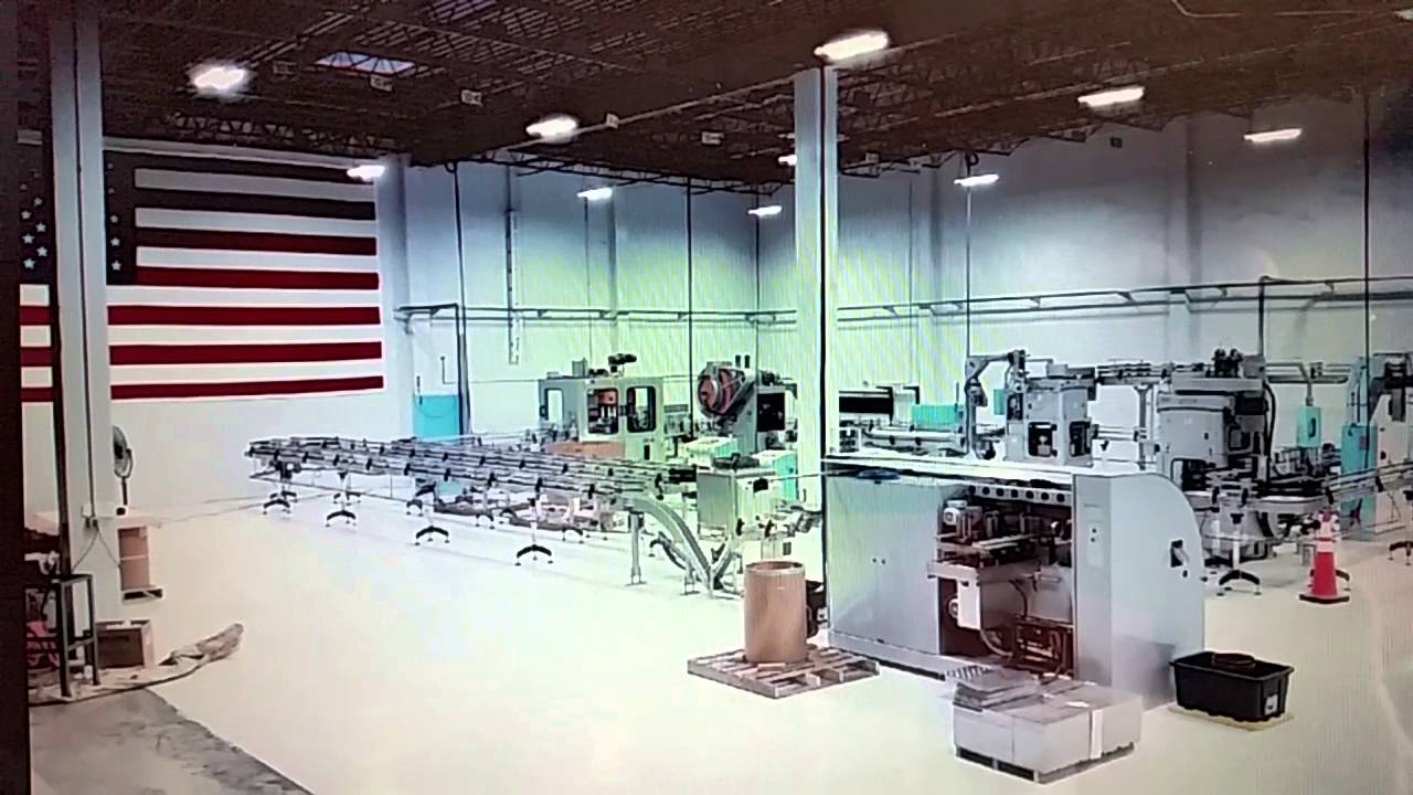 Tin can line transport machinery for USA - YouTube