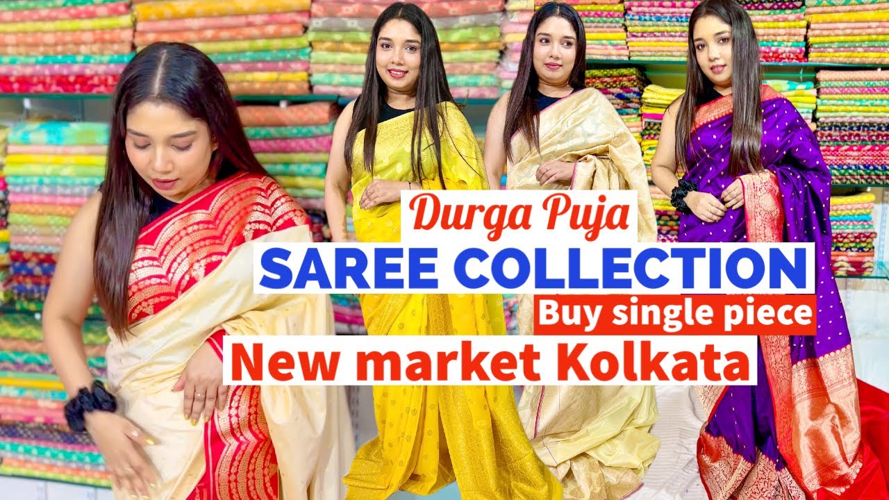 Durga Puja saree Collection 2023 | New market Kolkata Saree Collection ...