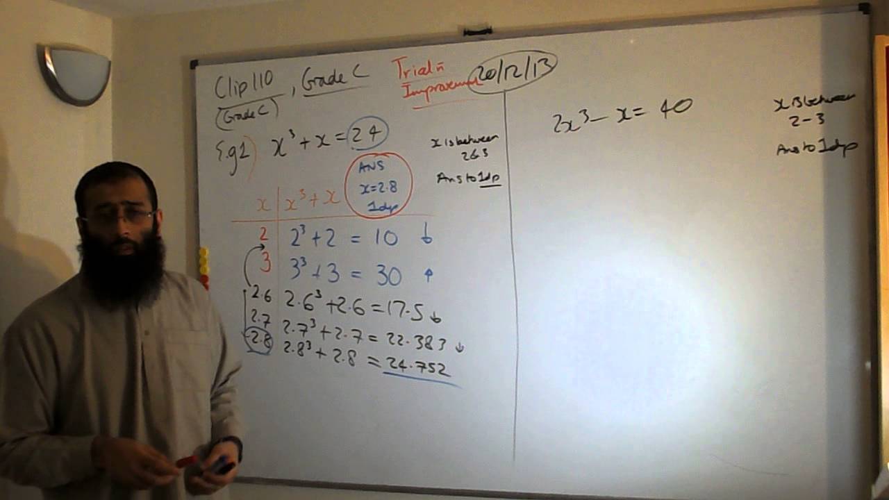 Trial n Improvement 1 Grade C clip 110 mathswatch - YouTube
