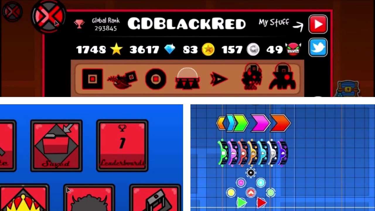 Geometry Dash | GD BlackRed Texture Pack Released! - YouTube