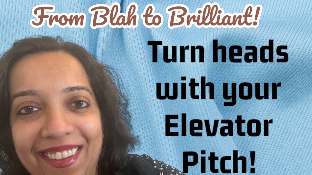 The Art of the Perfect Elevator Pitch: Quick tips and tricks - YouTube