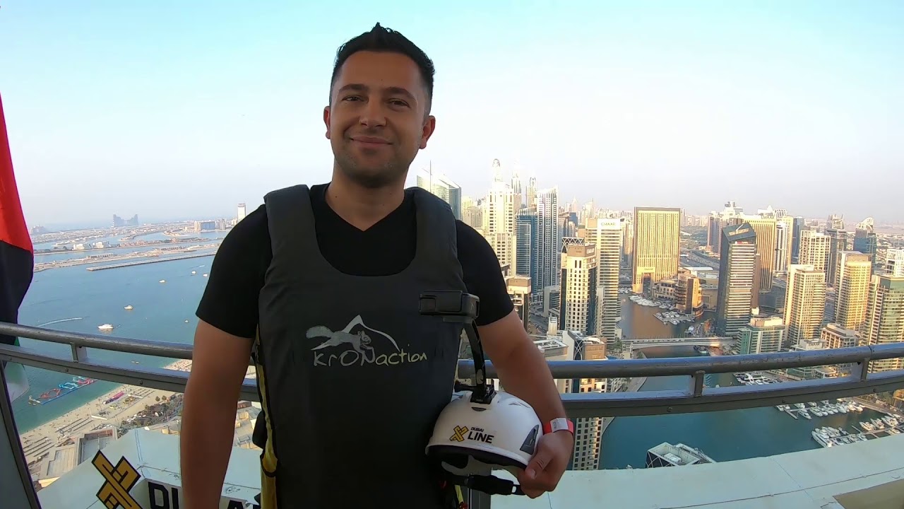 X Line Dubai 2020 🇹🇩 [ World's Longest Urban Zipline] Crazy Experience ...