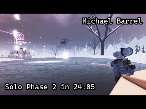 Roblox Michael's Zombies | Solo Michael Barrel Phase 2 Snowfella Speedrun in 24:05