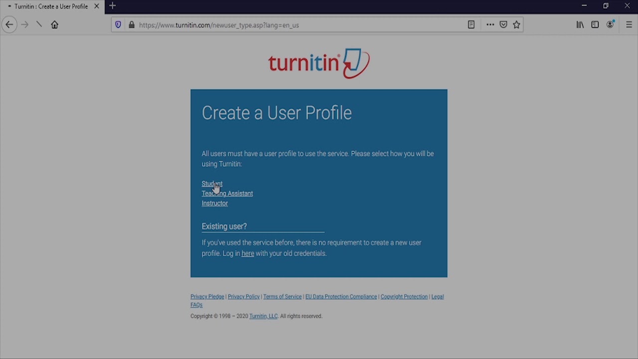 Turnitin – creating an account - YouTube