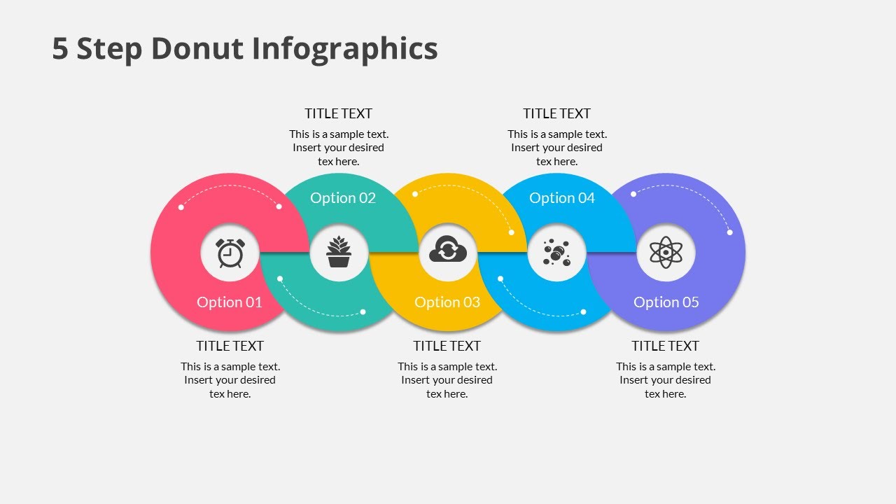 Cara Membuat Slide Presentasi Bagus 5 Step Donut Infographic di ...