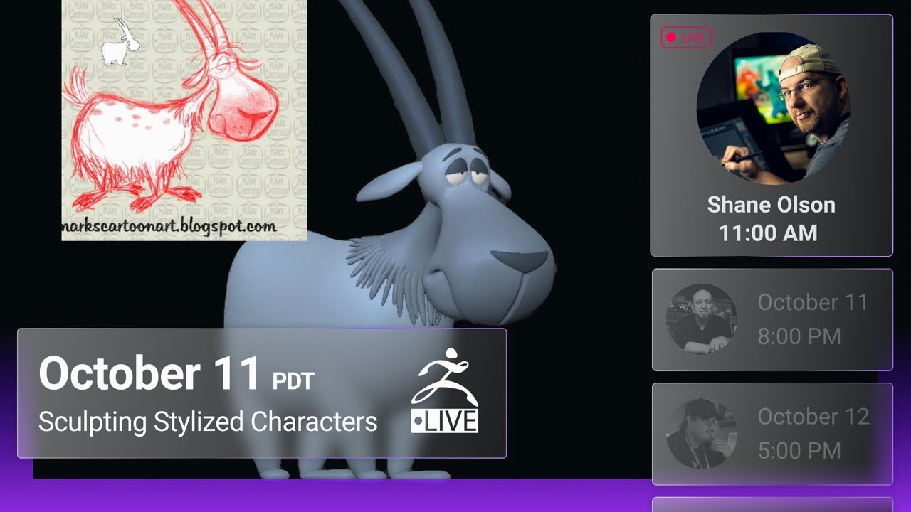 Sculpting Stylized Characters - Shane Olson - ZBrush 2021.7 - YouTube