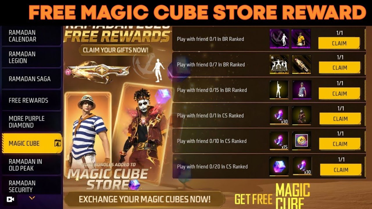 FREE MAGIC CUBE STORE REWARDS കണ്ടോ🔥 TONIGHT UPDATE FREE FIRE| FREE ...