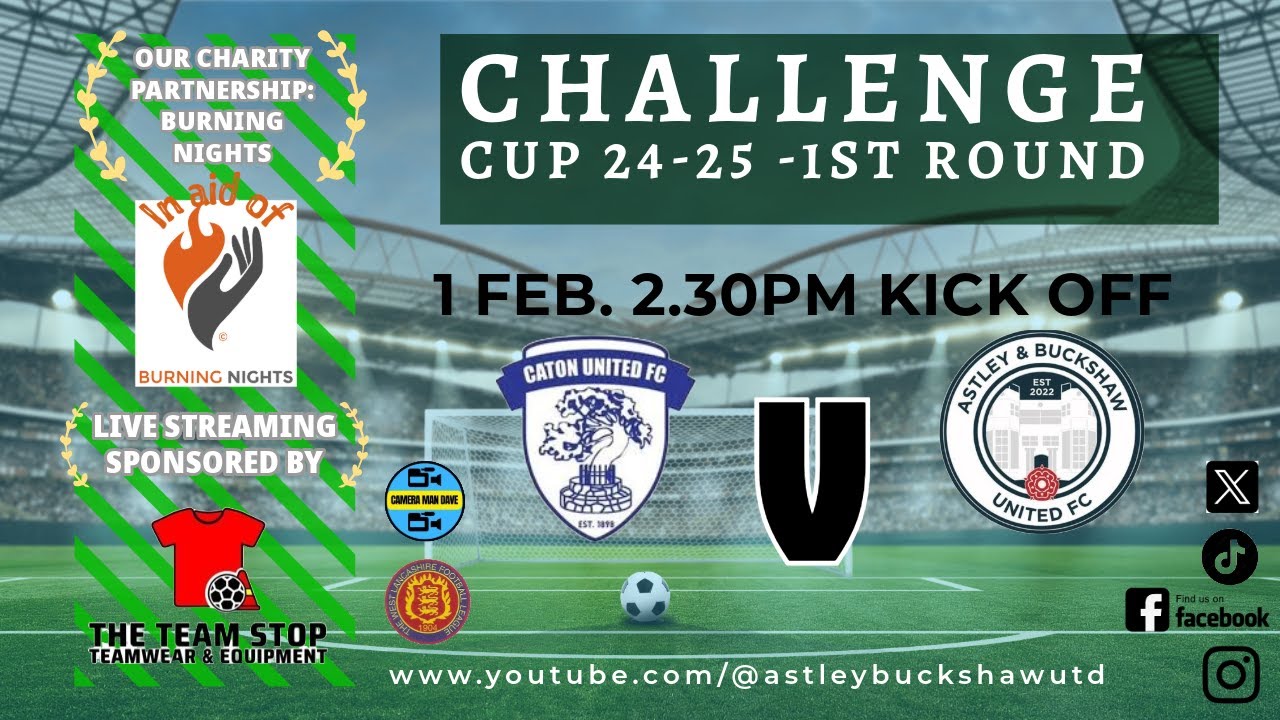 [LIVE STREAM] Caton United v Astley & Buckshaw Utd [Richardson Cup 24 ...