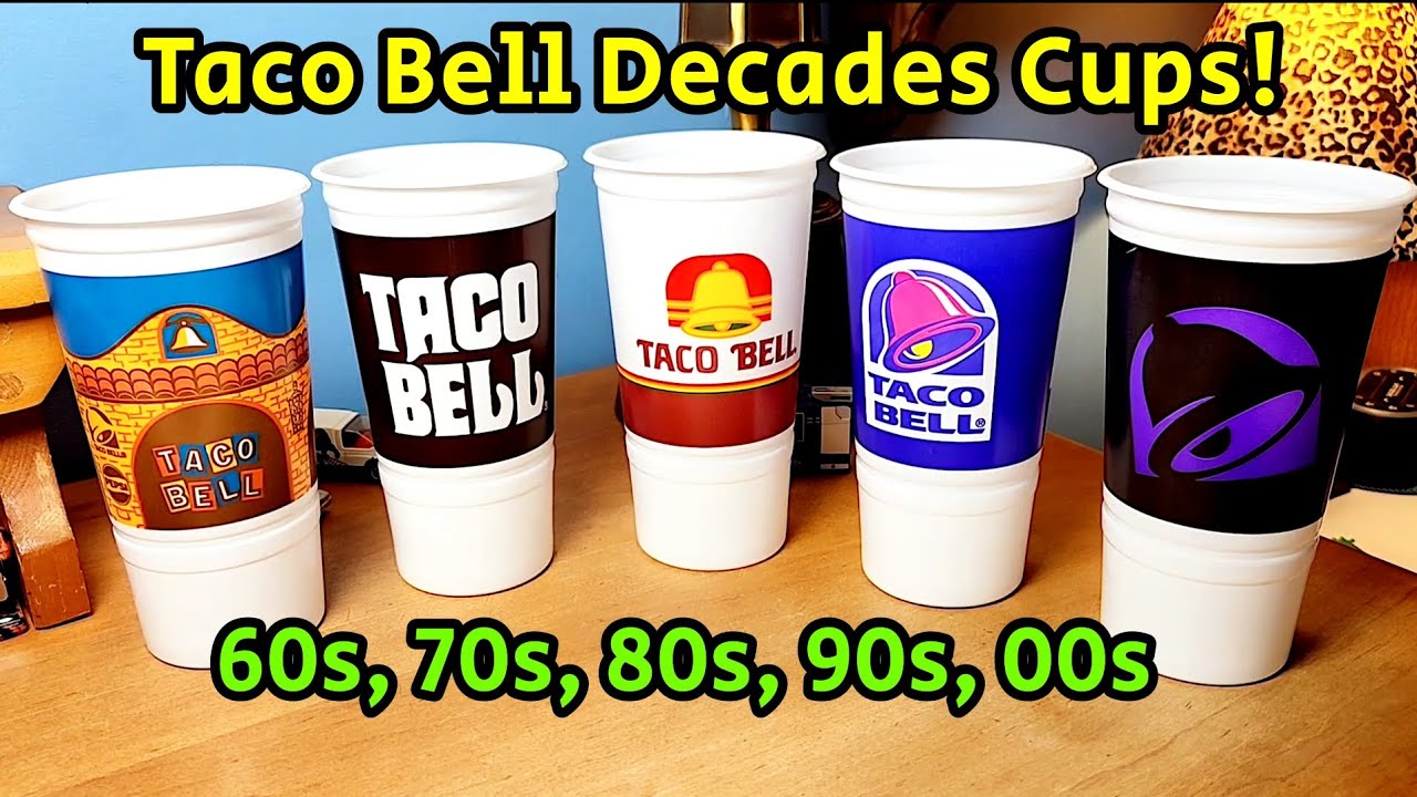 I Got All 5 Taco Bell Decades Retro Cups! 60s, 70s, 80s, 90s, 00s! Let ...