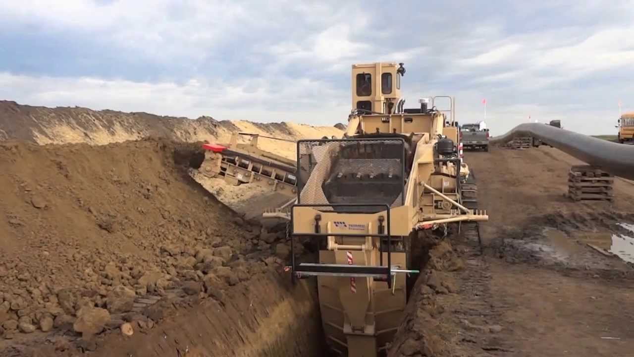 Tesmec 1375 Bucket wheel Digging - YouTube