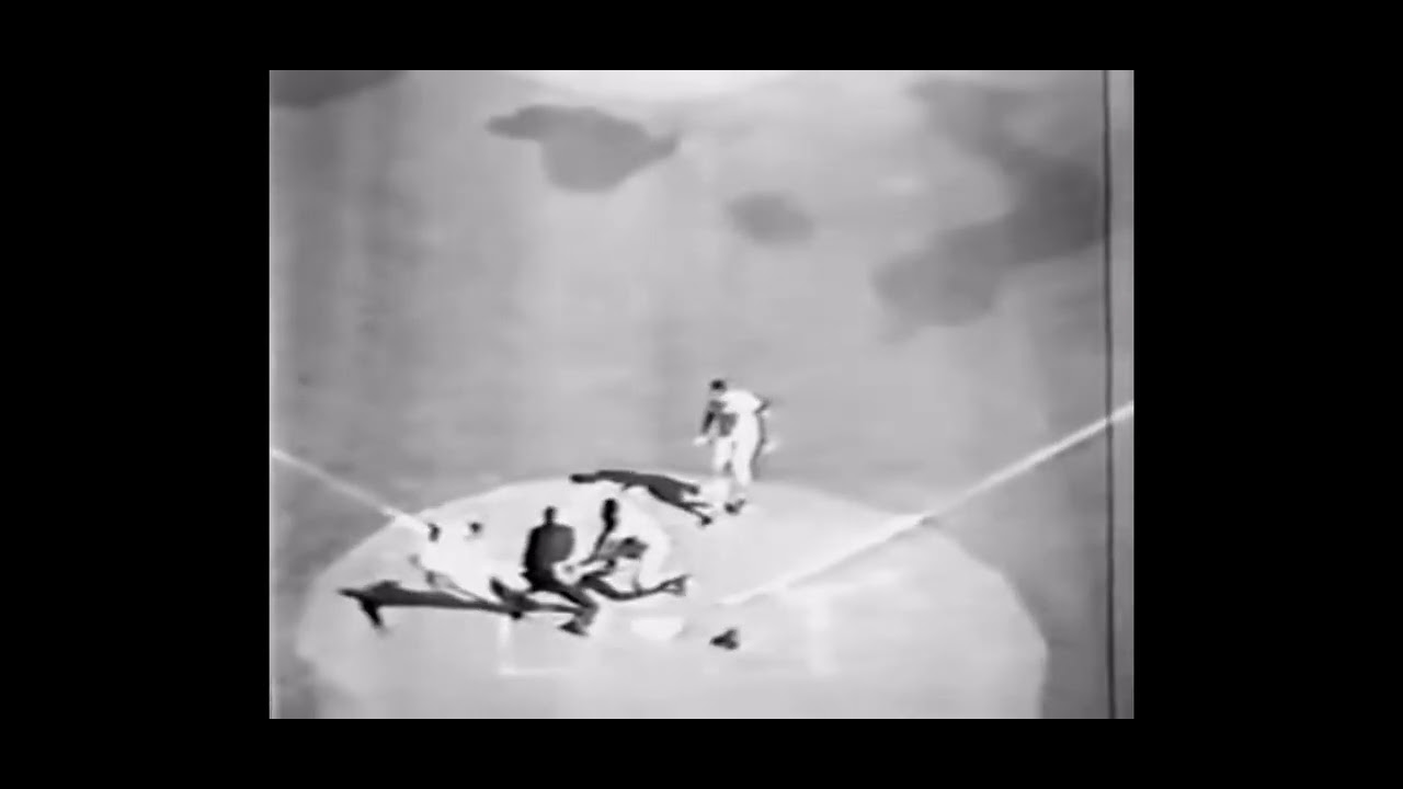 Umpire Ken Burkhart gets in the middle of a play at the plate - YouTube