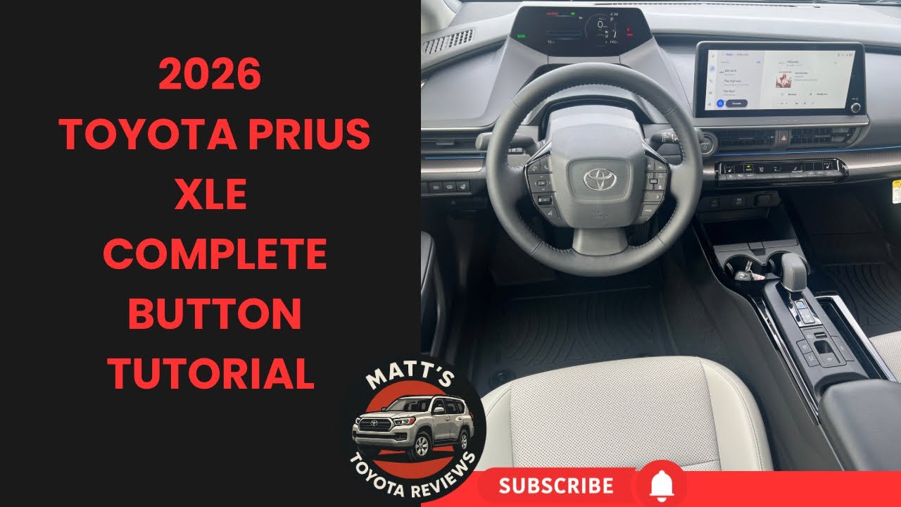 2026 Toyota Prius XLE Complete Button Tutorial - YouTube
