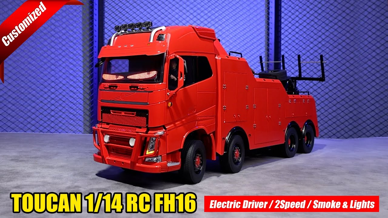 Custom Hydraulic Tamiya FH16 8x4 Metal Tow truck 1/14 - YouTube
