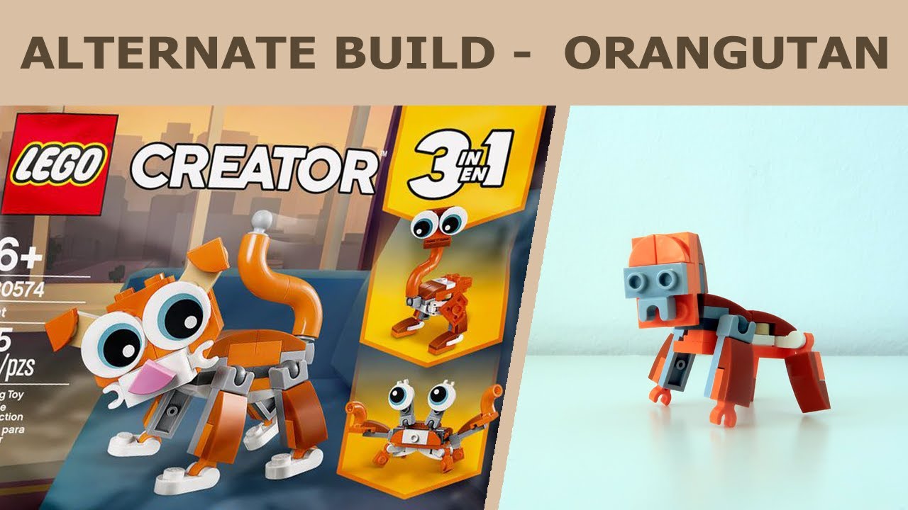 ALTERNATE BUILD || LEGO Creator 30574 – ORANGUTAN by PocMoc - YouTube
