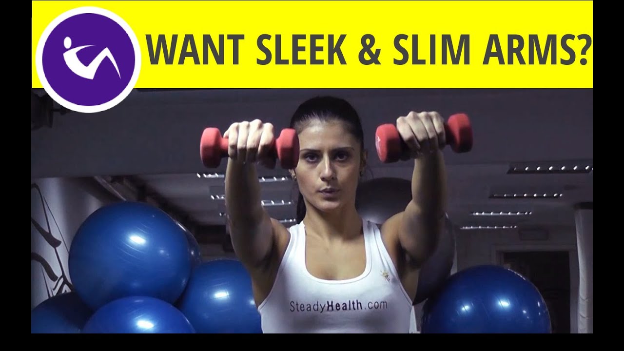 Exercises for sleek & slim arms and toned shoulders - YouTube