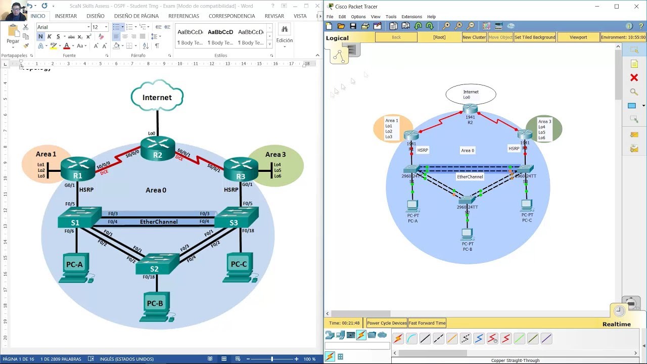 Scaling Networks 6.0 - Skills Assessment (OSPF) – Student Training Exam ...