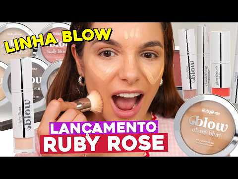 TESTANDO LANÇAMENTOS da RUBY ROSE | base, corretivo, e pó