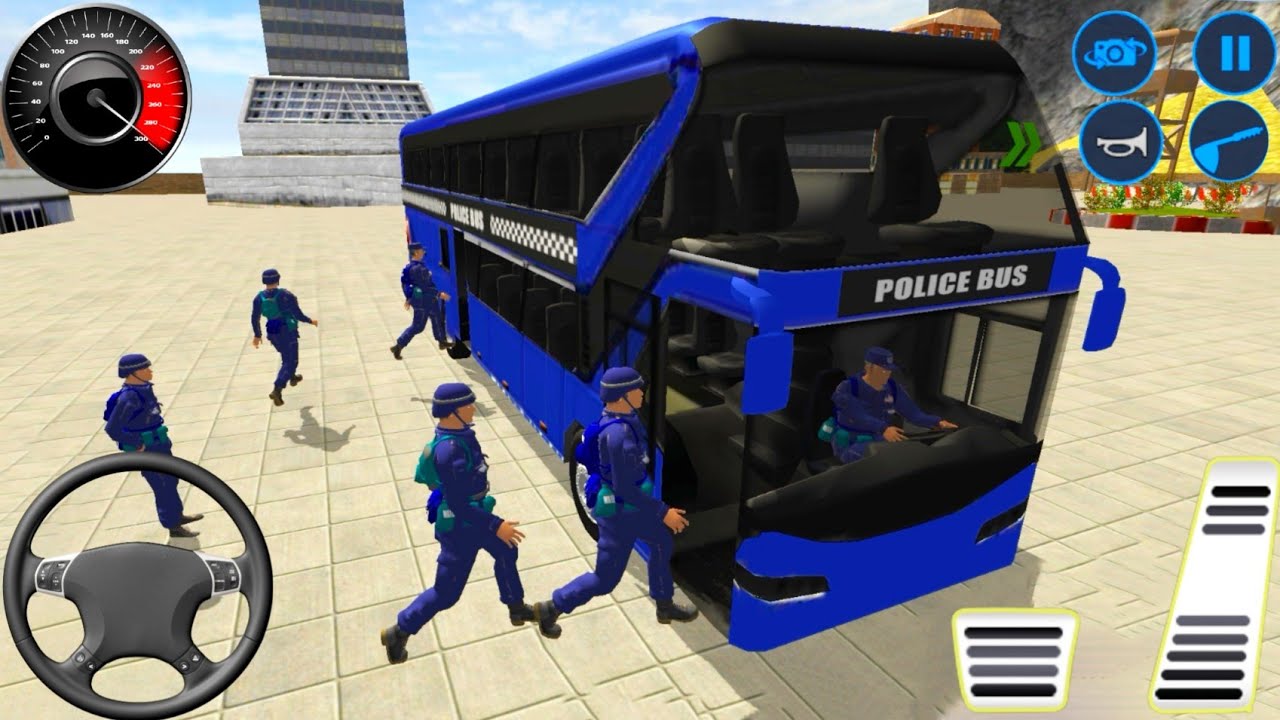 Us Police Bus Mountain Driving Simulator - Police Bus Driving ...