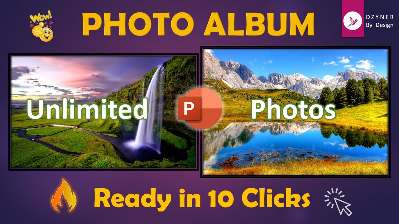 Stunning PHOTO ALBUM in PowerPoint with any number of Photos - Ready in ...