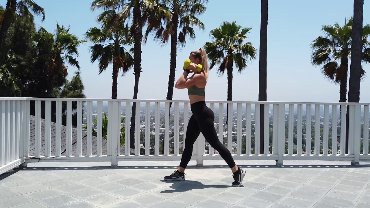 DB Front Rack Split Squat - YouTube