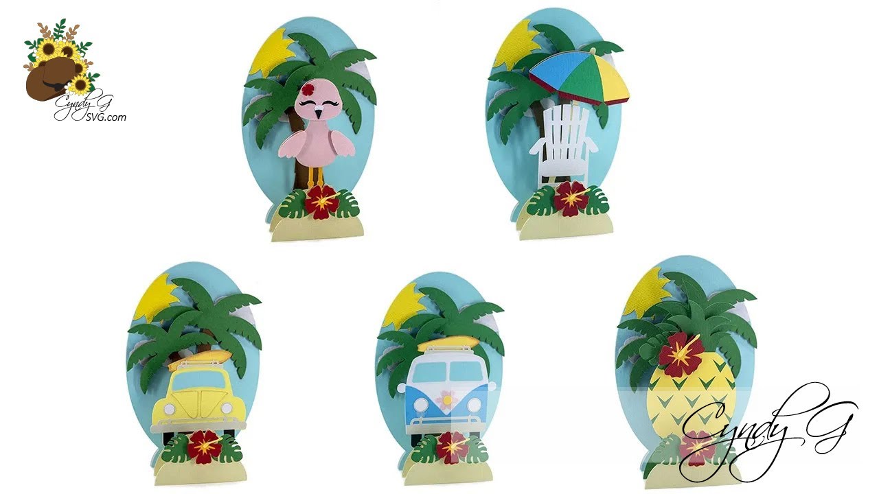 Beach Slice Cards SVG Assembly Tutorial - YouTube