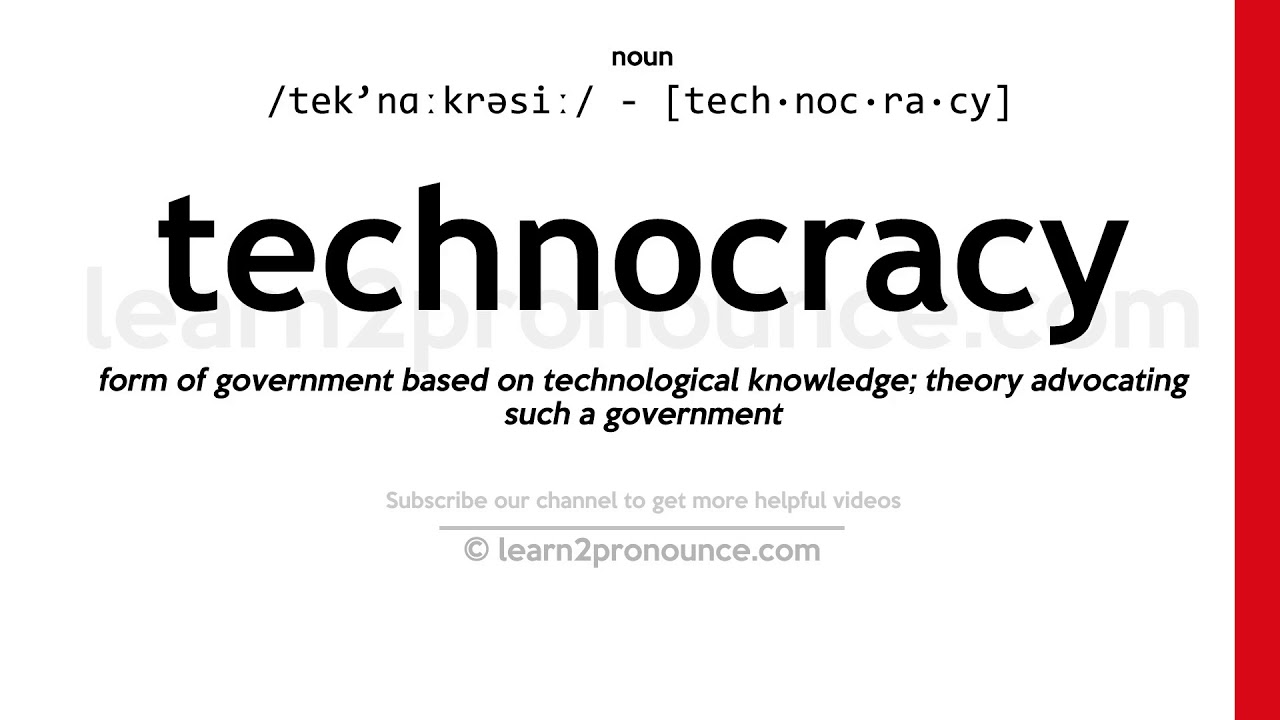 Pronunciation of Technocracy | Definition of Technocracy - YouTube