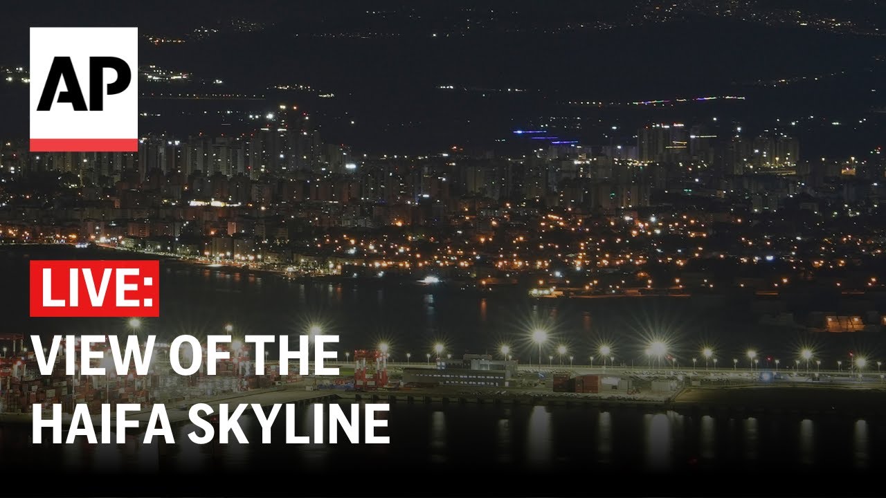 LIVE: View of the Haifa skyline on Oct. 7 anniversary - YouTube