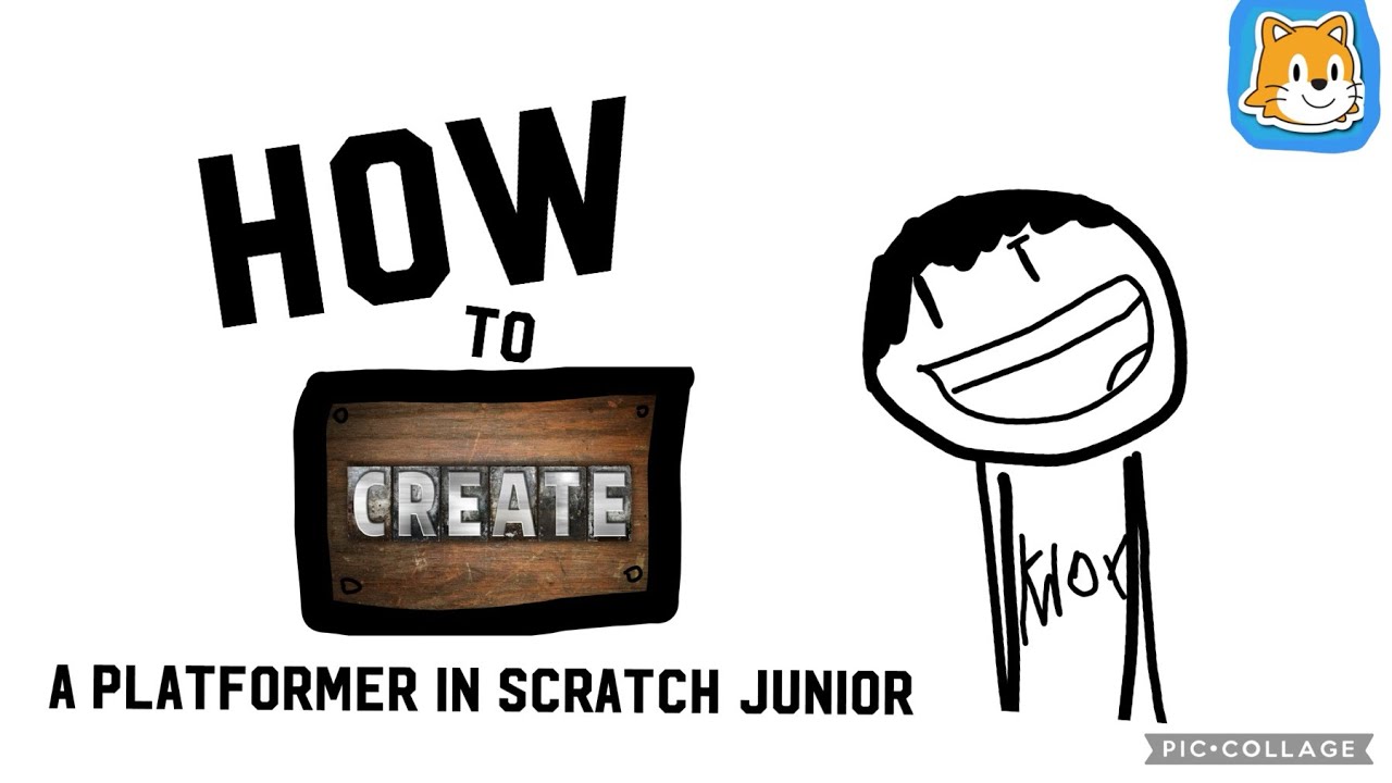 How to create a platformer in scratch Junior tutorial - YouTube