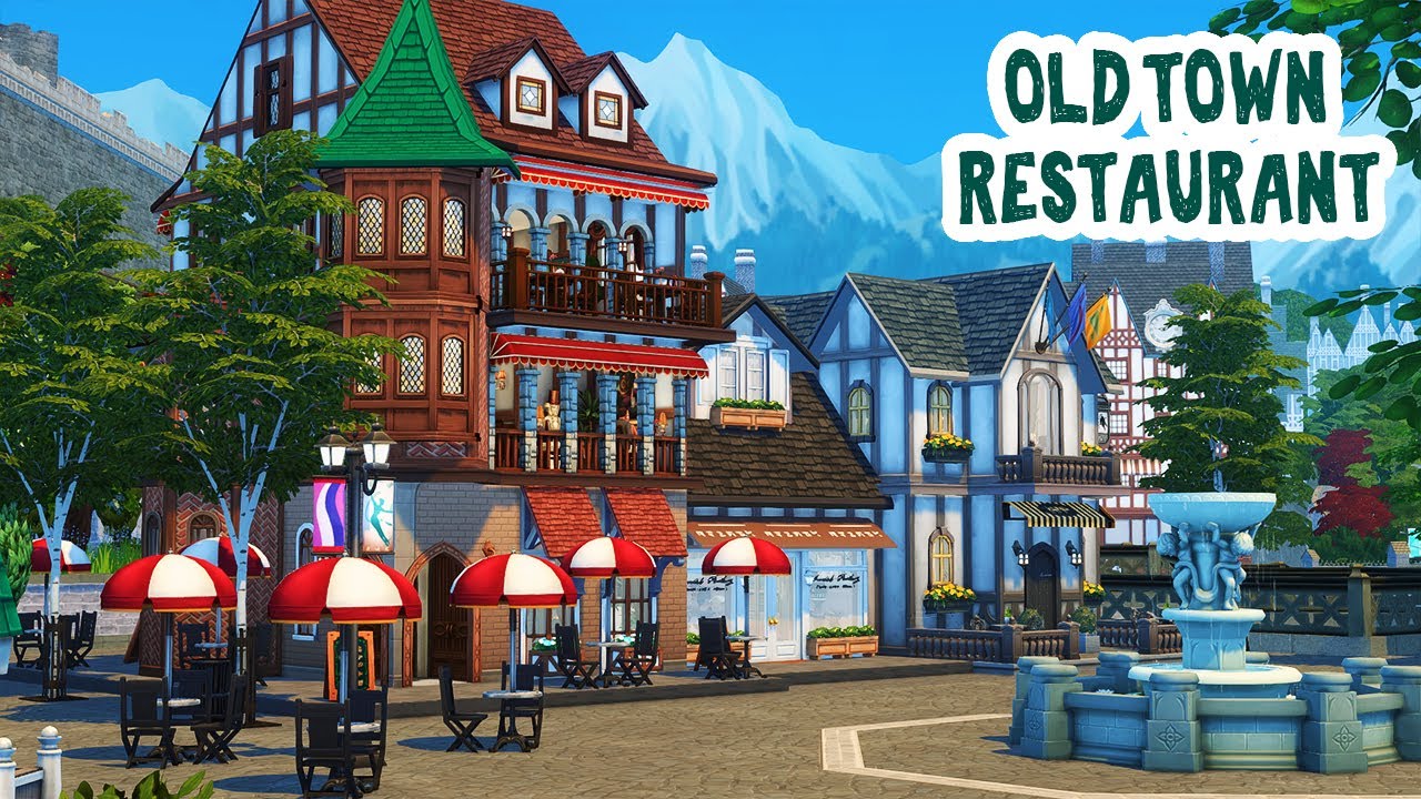 Old Town Restaurant Part 1 || The Sims 4: Speed Build - YouTube