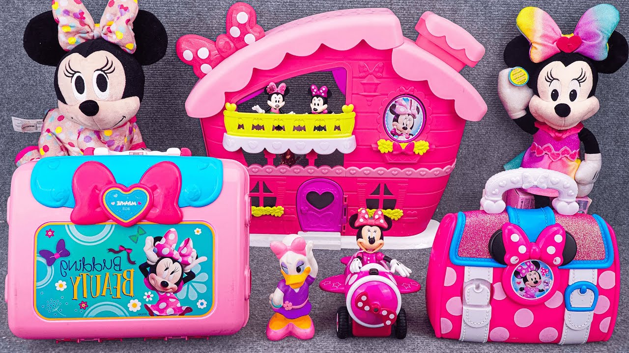 Satisfying with Unboxing Disney Minne Mouse Pink Bag Playset | Review ...