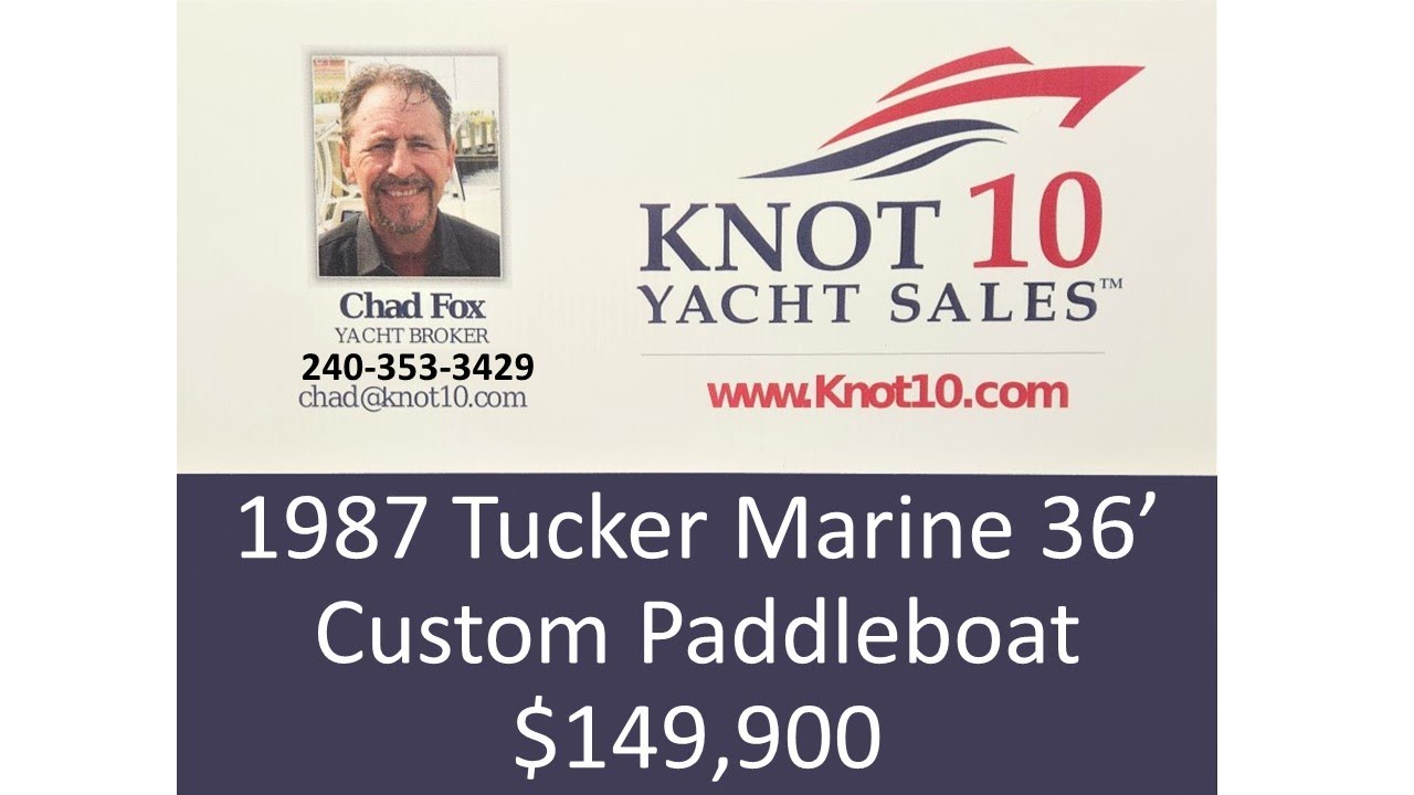 1987 Tucker Marine Custom 36' Side Wheel Paddleboat - YouTube