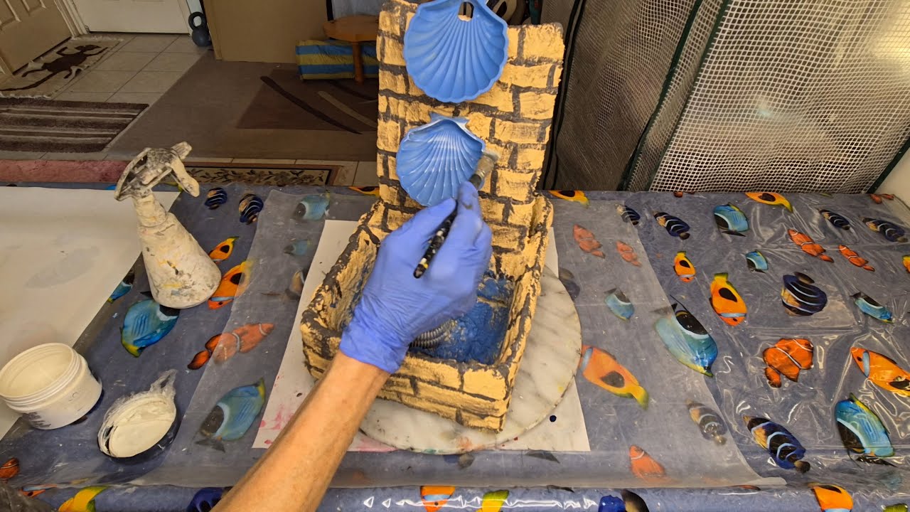 DIY - Upcycled Concrete & Cardboard Water Fountain - YouTube