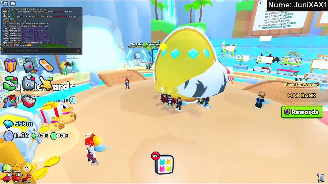 INSANE LUCK ON LIVE HATCHING THE NEW *TITANIC FLEX CAT* WITH 7 EXCLUSIVE EGGS IN PET SIMULATOR ...