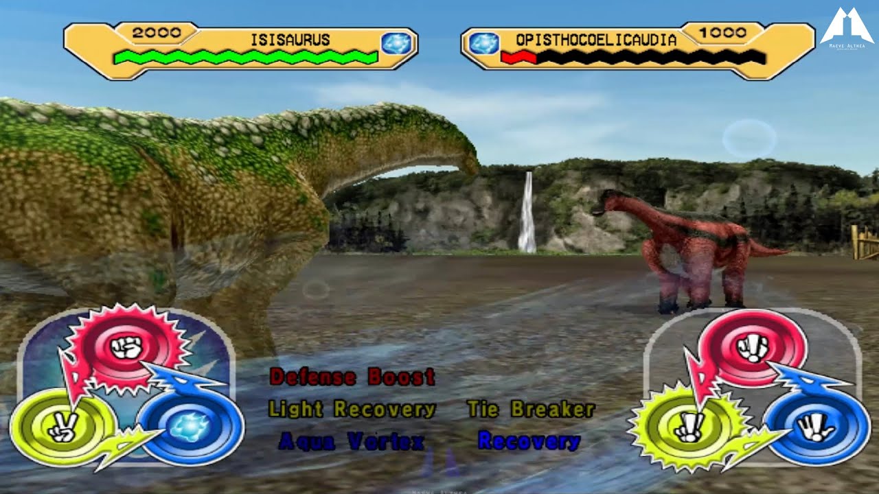 Dinosaur King 恐竜キング Isisaurus D Team Vs Alpha Fortress Easy - YouTube