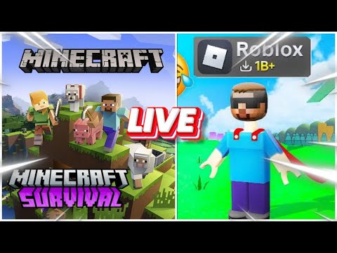 Playing Minecraft And Roblox With Subscriber #live - YouTube