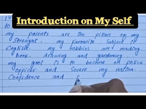 How_To_Introduce_yourself_College_School || Ak_Success_Writer - YouTube