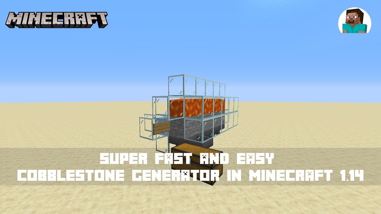 Super Fast And Easy Cobblestone/Stone Generator In Minecraft 1.14 ...