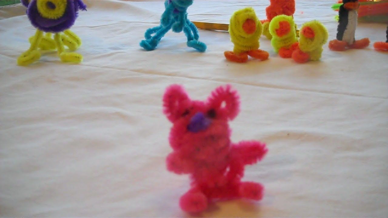 Pipe Cleaner Teddy Bear - cute!! - YouTube