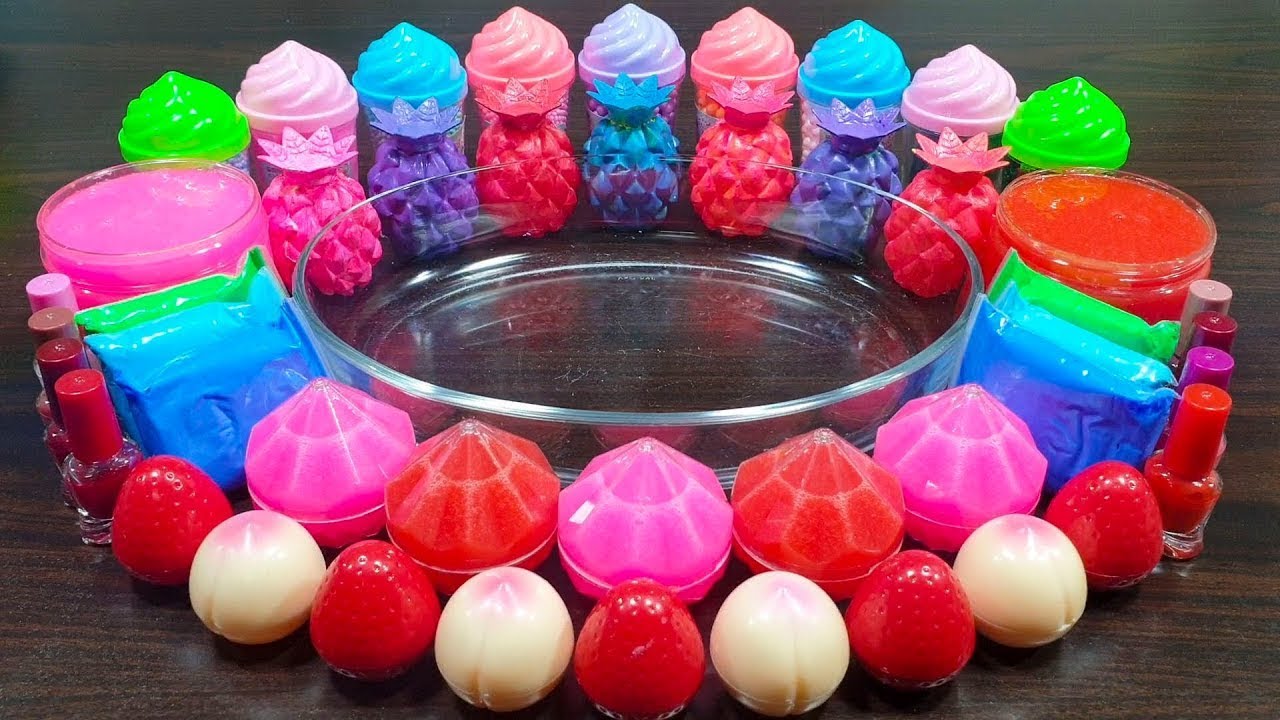 Mixing clay and foam in store-bought slime ! RELAXING SLIME VIDEOS ...