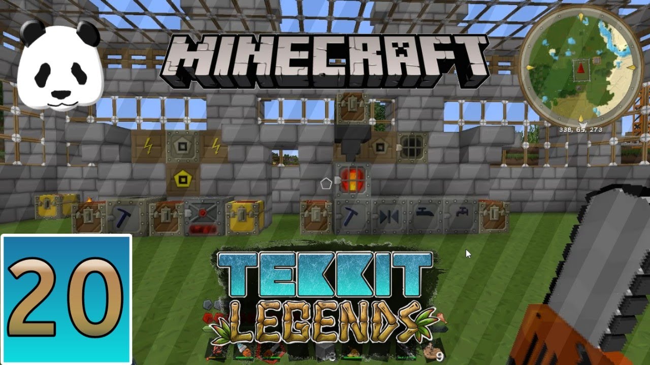 🐼 MINECRAFT: TEKKIT LEGENDS - EP.20 - Rotary Macerator, Induction Furnace, Recycler and Chainsaw ...