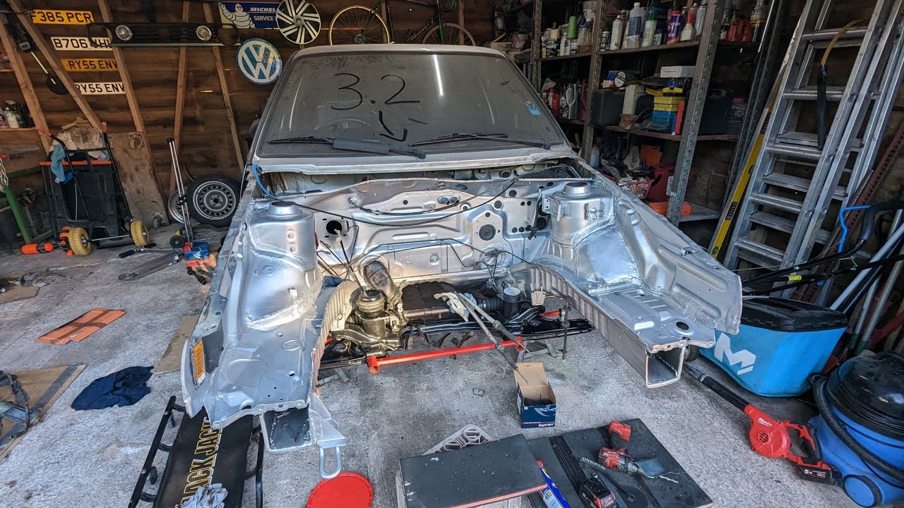 More progress on the mk2 golf R32 conversion Part 2 - YouTube
