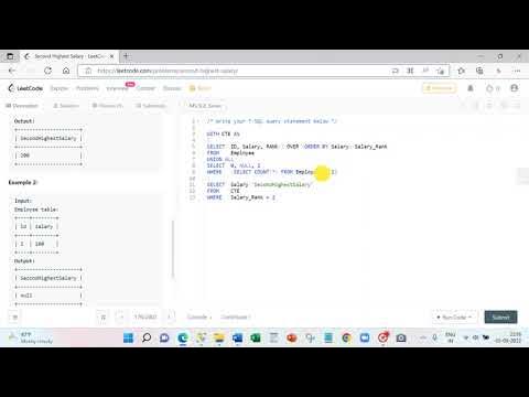 Tricky SQL Question - How to get 2nd Highest Salary? | SQL Interview ...