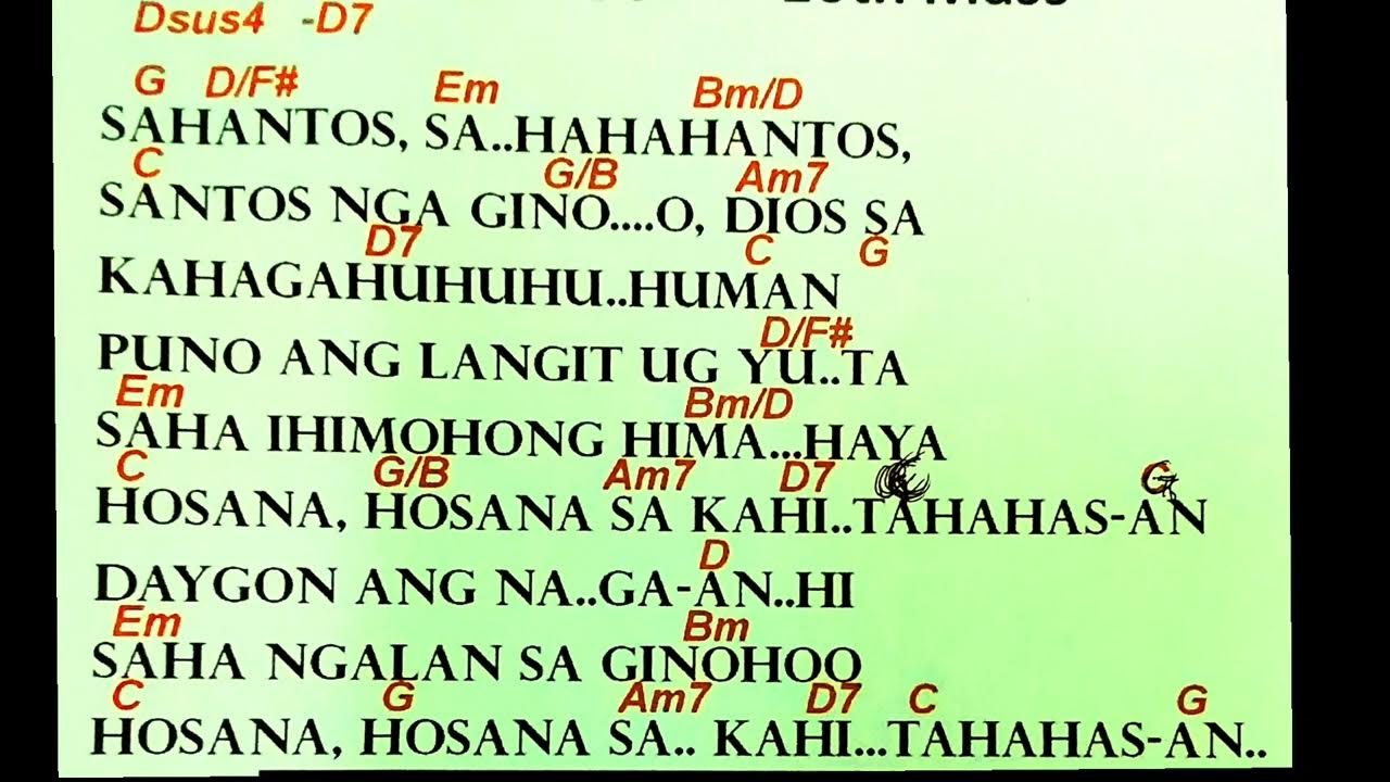 Santos 16th Mass by Msgr. Rudy Villanueva Chords and Lyrics Karaoke - YouTube