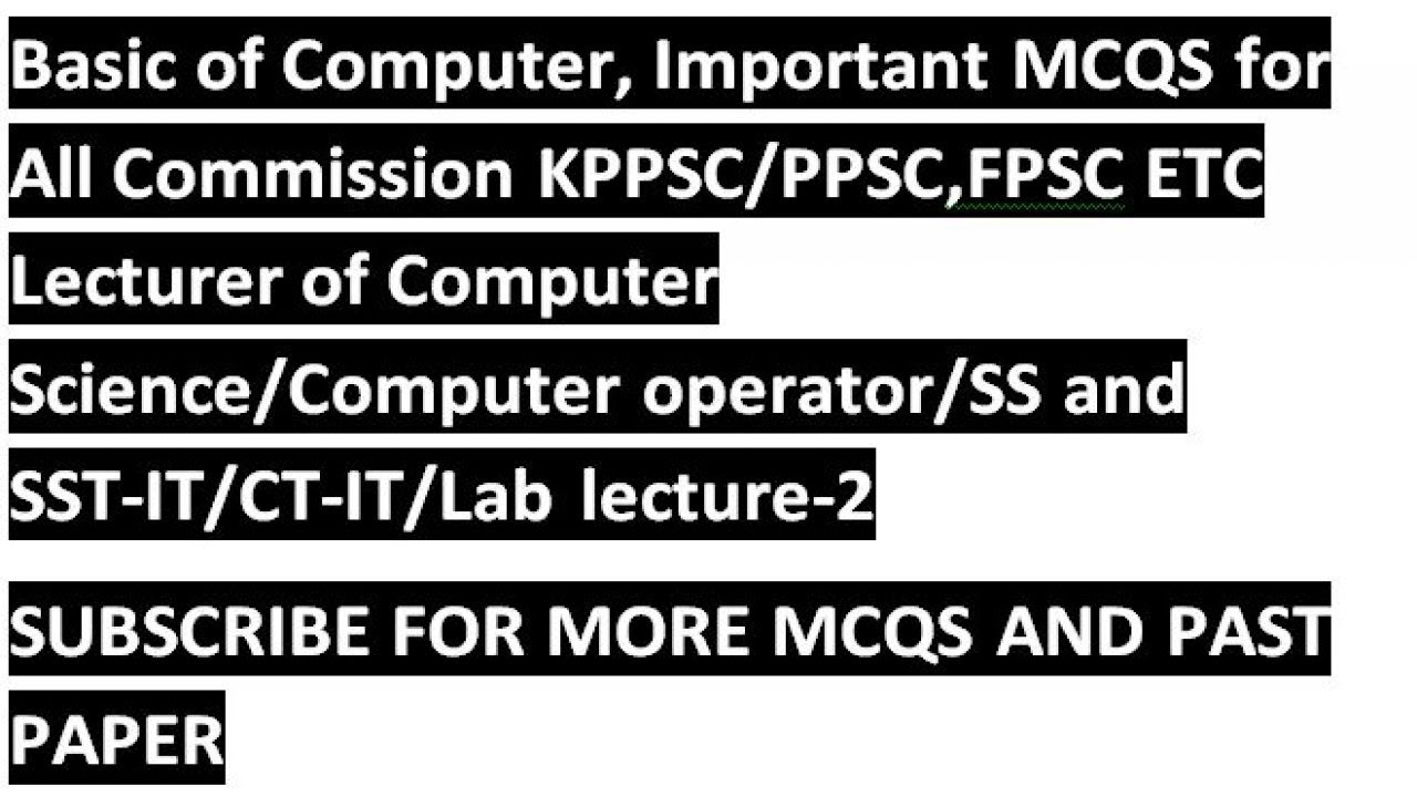 KPPSC Computer Science Lecturer MCQS KPPSC PPSC FPSC Computer Science kppsc-computer-science-lecturer-mcqs-kppsc-ppsc-fpsc-computer-science