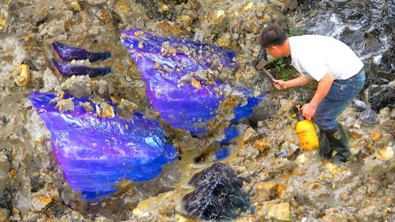 Gem: The boy discovered several precious crystal stones on a piece of ...
