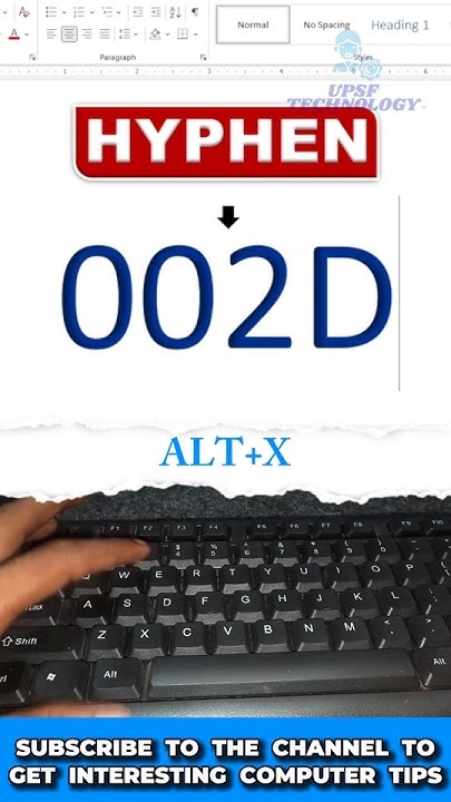 Hyphen symbol in ms word | #Shorts #YouTubeShorts #ShortVideo #Msword # ...