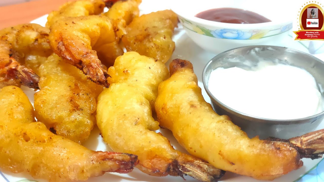 Golden Fried Prawn | Chingri Macher Golden Fry | Fried Prawn | Starter ...